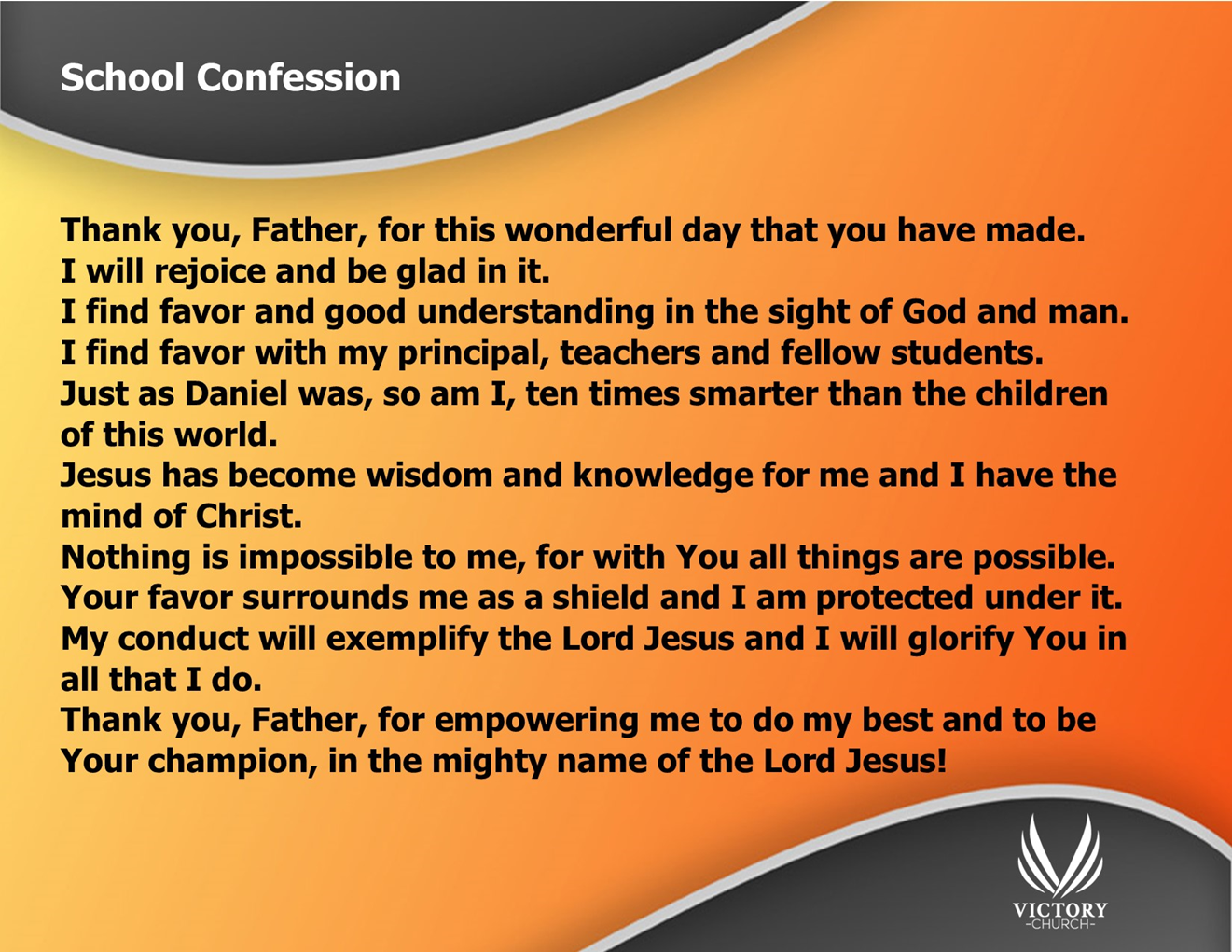 Confession Card – School
